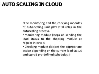 Scaling in cloud computing for resource utilization | PPT