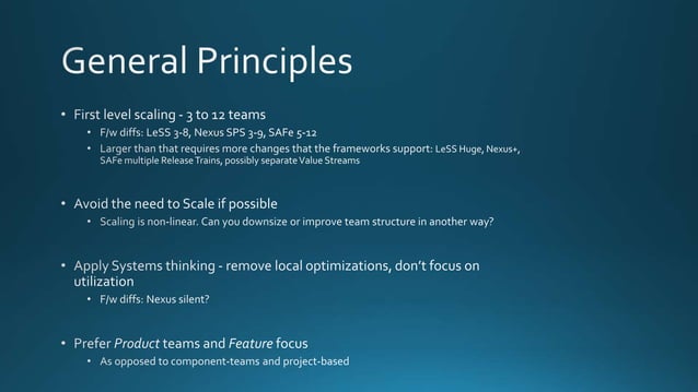 Scaled Agile Principles and Practices | PPTX