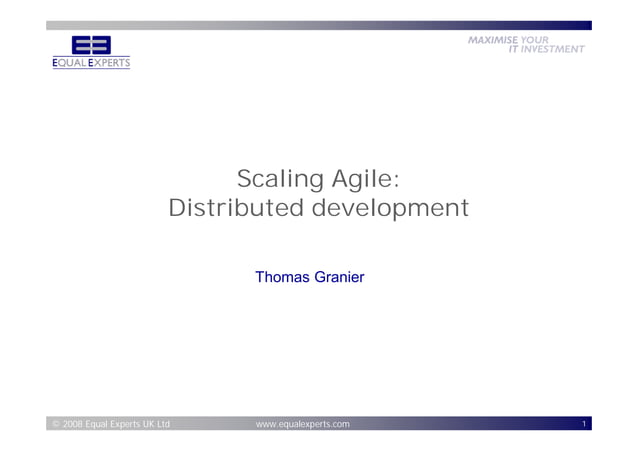Scaling Agile Distributed Development | PDF | Management Consulting Industry | Industries
