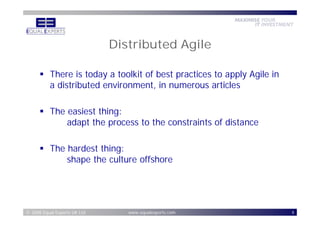 Scaling Agile Distributed Development | PDF | Management Consulting Industry | Industries