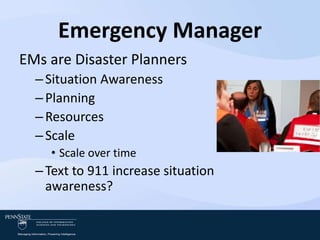 Scaling 911 messaging for emergency operation centers during large ...