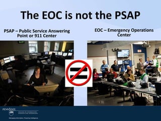 Scaling 911 messaging for emergency operation centers during large ...