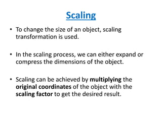 Scaling and shearing | PPTX
