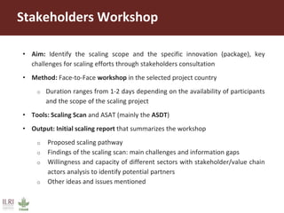 Scaling better, together: An outline of ILRI’s approach to scaling | PPTX
