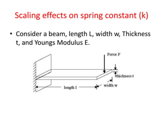 Scaling laws in mems | PPTX