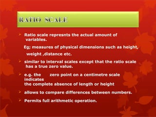 Scaling & Measurement, Classification, and Types | PPTX