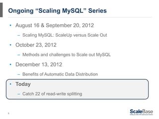 Scaling MySQL: Catch 22 of Read Write Splitting | PPT
