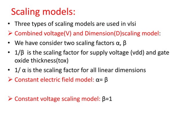 SCALING OF MOS CIRCUITS m .pptx | Physics | Science