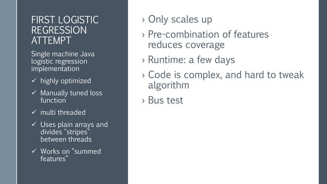 Scaling out logistic regression with Spark | PPT