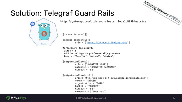 Scaling Prometheus Metrics In Kubernetes With Telegraf Chris Goller Influxdata Ppt