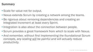 Scaling Scrum - Nexus Zoo | PDF