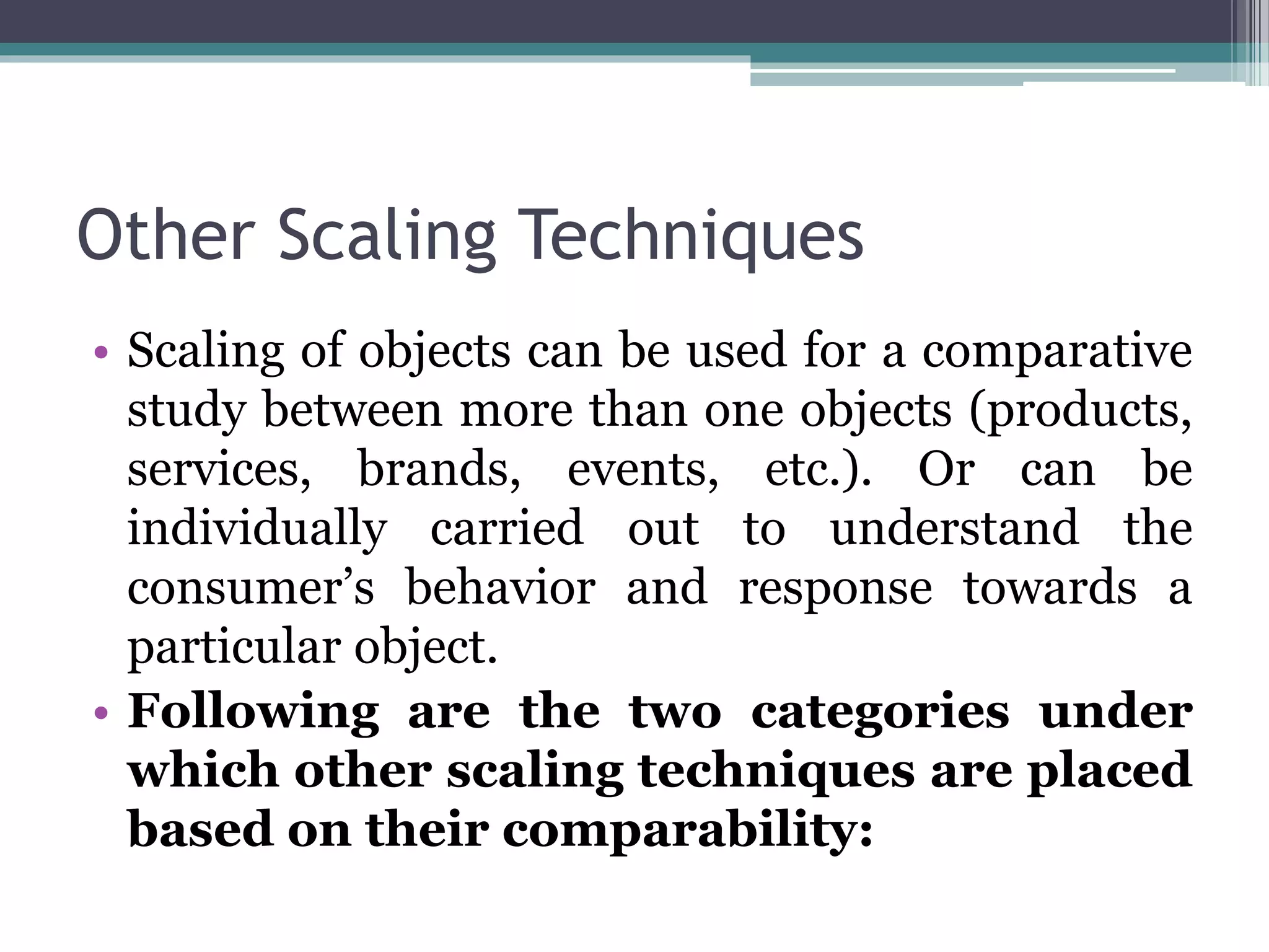 Measurement Concept/Scaling techniques | PPTX | Business and Finance