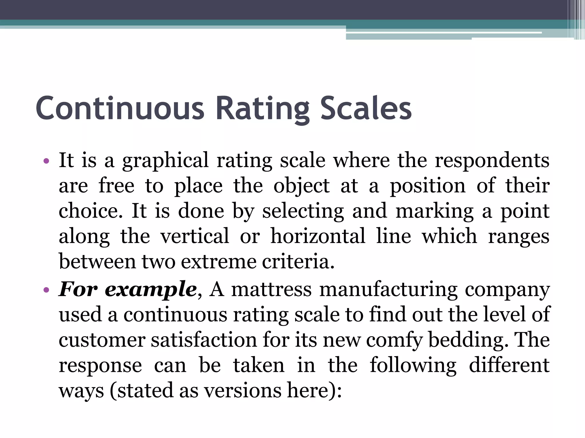 Measurement Concept/Scaling techniques | PPTX | Business and Finance