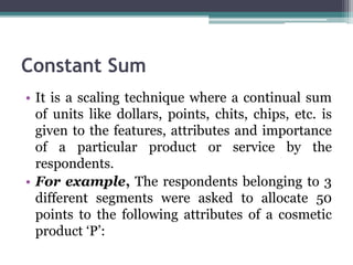 Measurement Concept/Scaling techniques | PPTX | Business and Finance