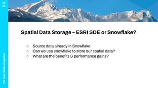 Scaling the Peak - AWS, FME & Snowflake Spatial | PPT