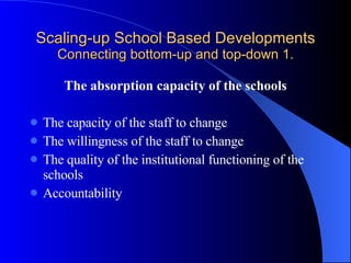 Scaling Up School Based Development | PPT