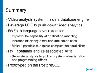 Scaling Up And Speeding Up Video Analytics Inside Database Engine | PPTX | Databases | Computer ...