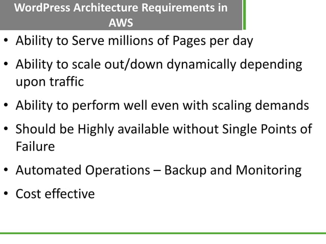 Architecting an Highly Available and Scalable WordPress Site in AWS | PDF | Cloud Computing ...