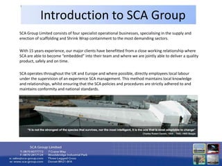 SCA Group Presentation | PPT