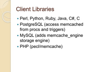 Scalling web applications using memcache | PPT