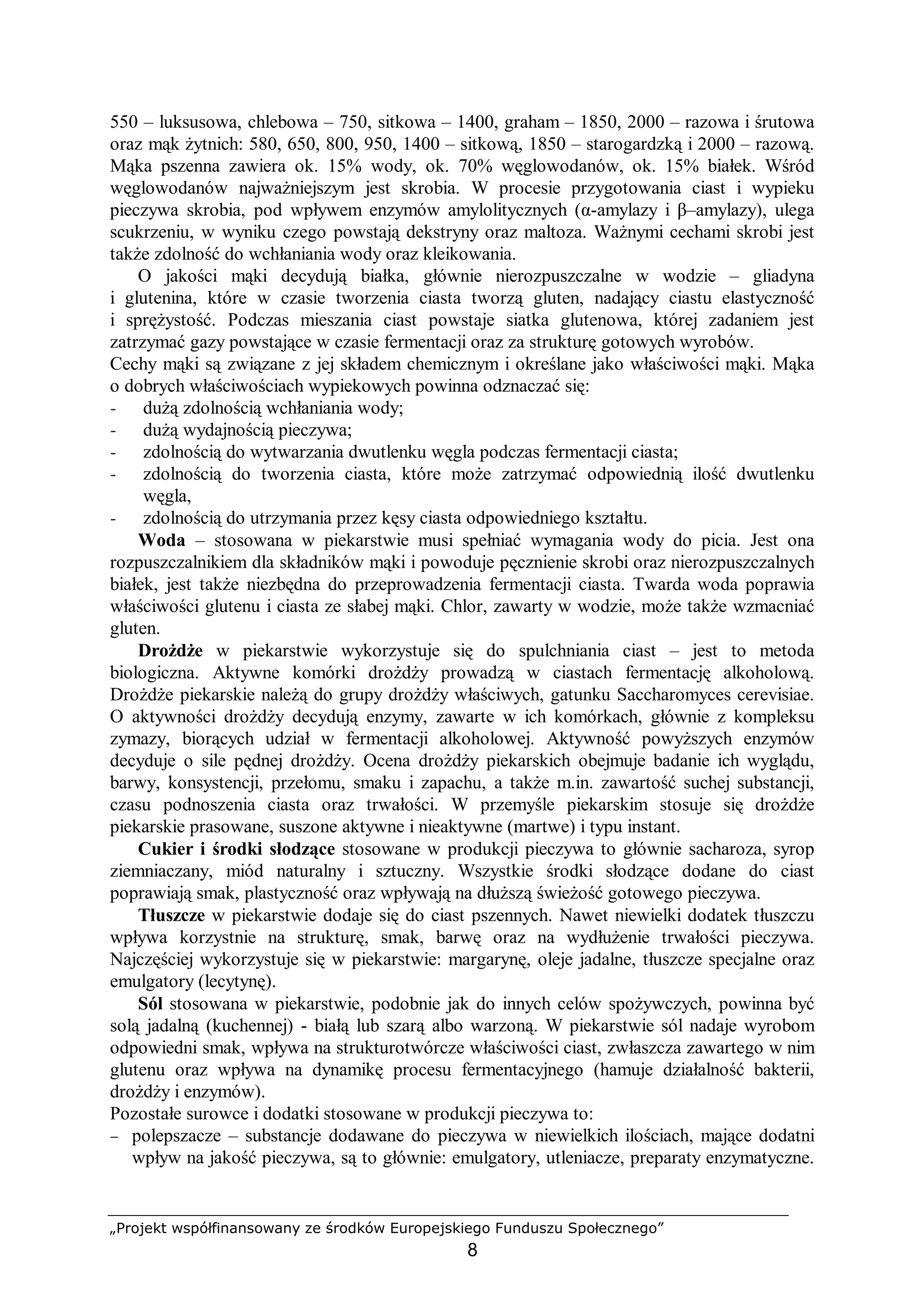 Produkowanie wyrobów piekarskich, ciastkaeskich i cukierniczych | PDF