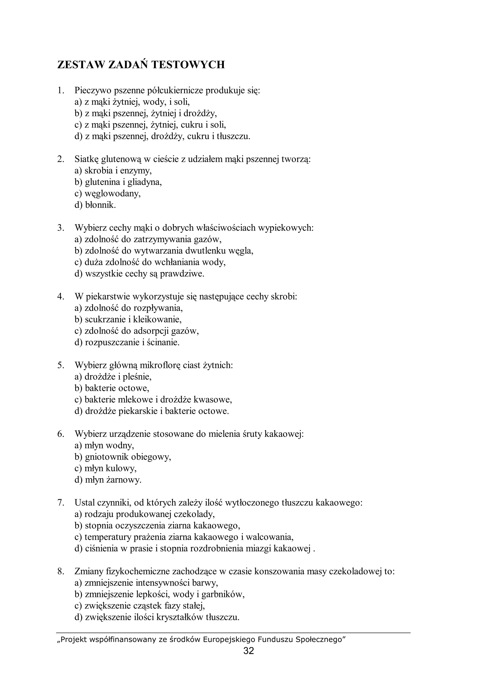 Produkowanie wyrobów piekarskich, ciastkaeskich i cukierniczych | PDF