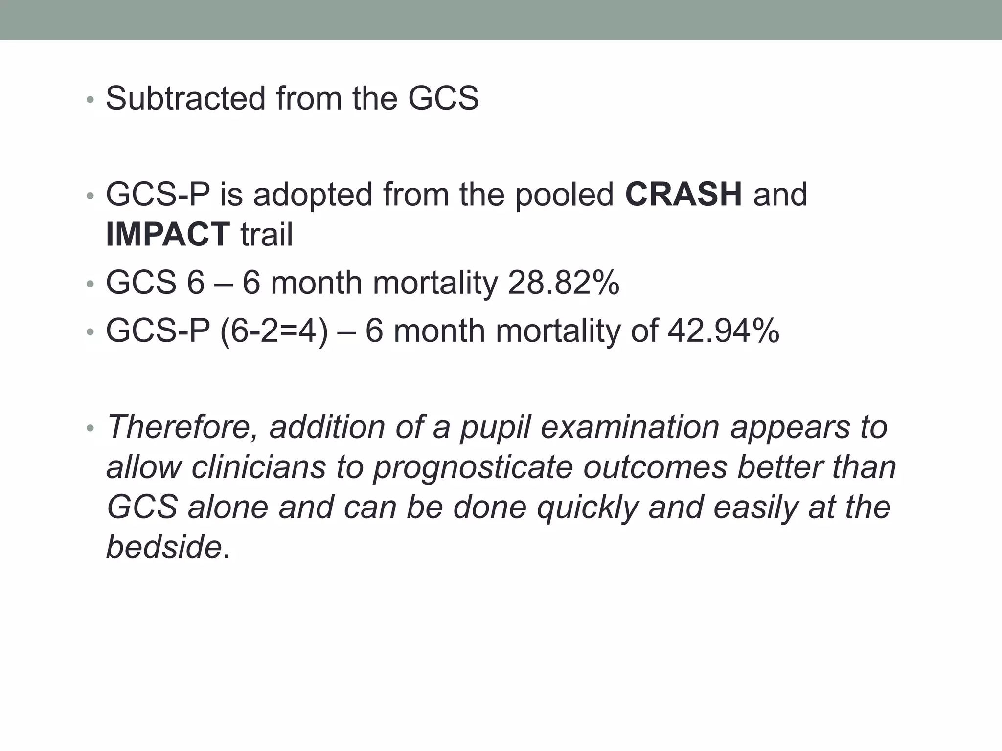 Scalp block and New GCS (GCS-P) | PPTX