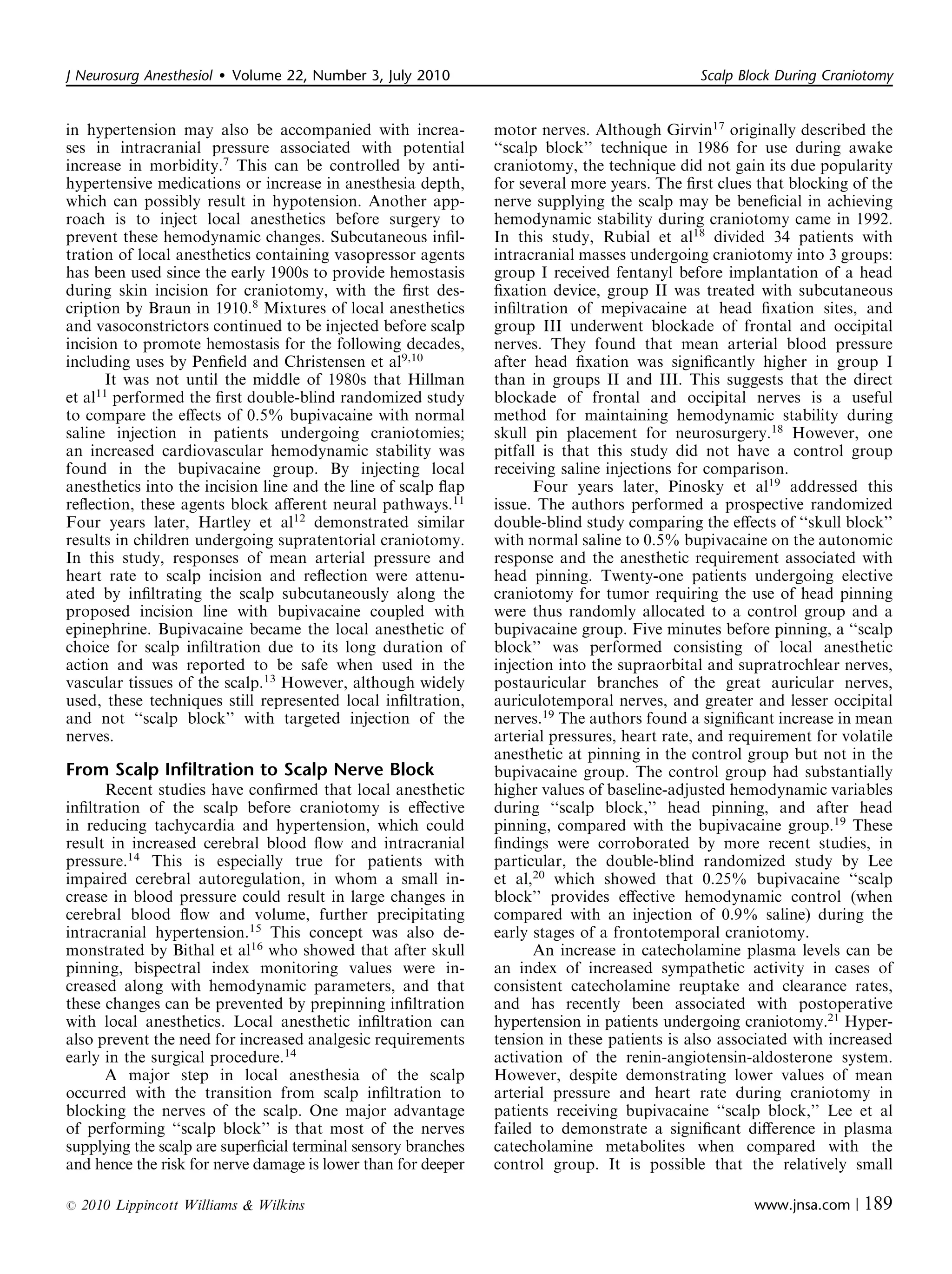 Scalp block revisted(169402) | PDF | Brain and Nervous System Disorders ...