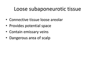 SCALP: tissue that covers calvaria of skull | PPT