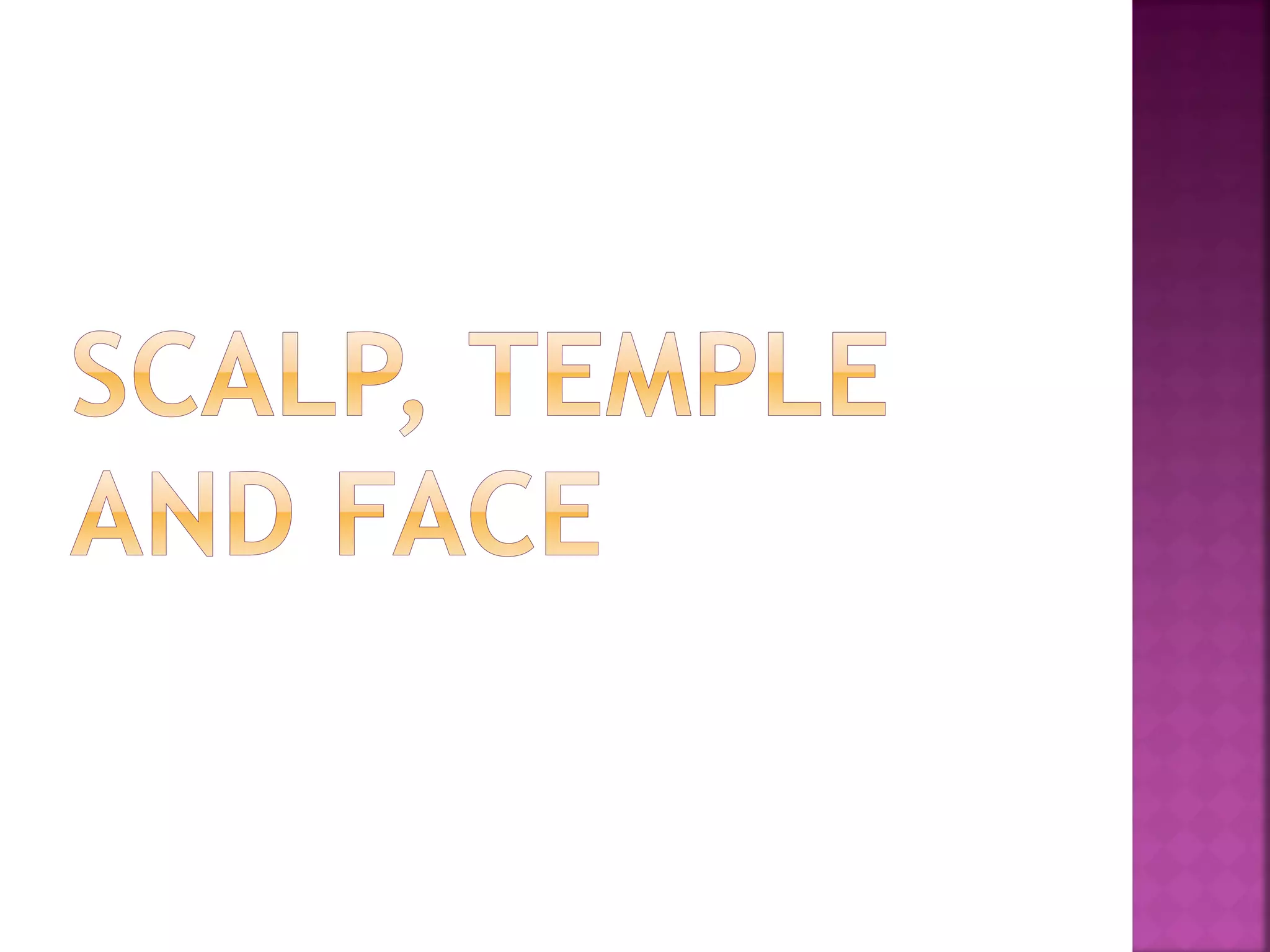 Scalp, temple and face | PDF