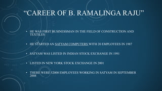 Satyam Scam presentation | PDF