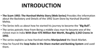 Scam 1992 Harshad mehta scam pdf download | PPTX