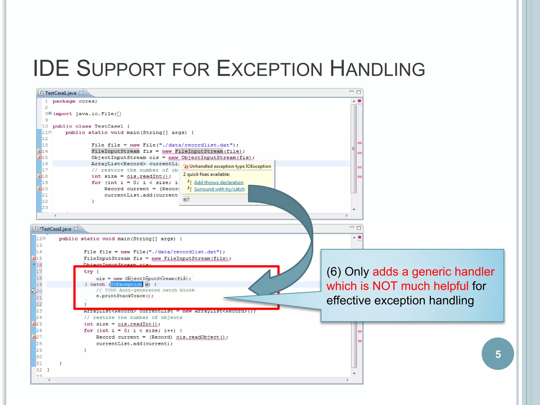 SurfExample- Recommendation of Exception Handling Code Examples | PPTX
