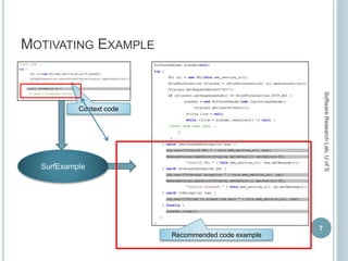 SurfExample- Recommendation of Exception Handling Code Examples | PPT