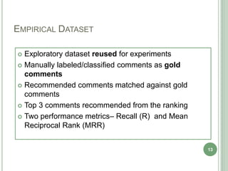 Recommending Insightful Comments for Source Code using Crowdsourced Knowledge | PPTX
