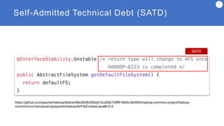 Automated Identification of On-hold Self-admitted Technical Debt | PPT