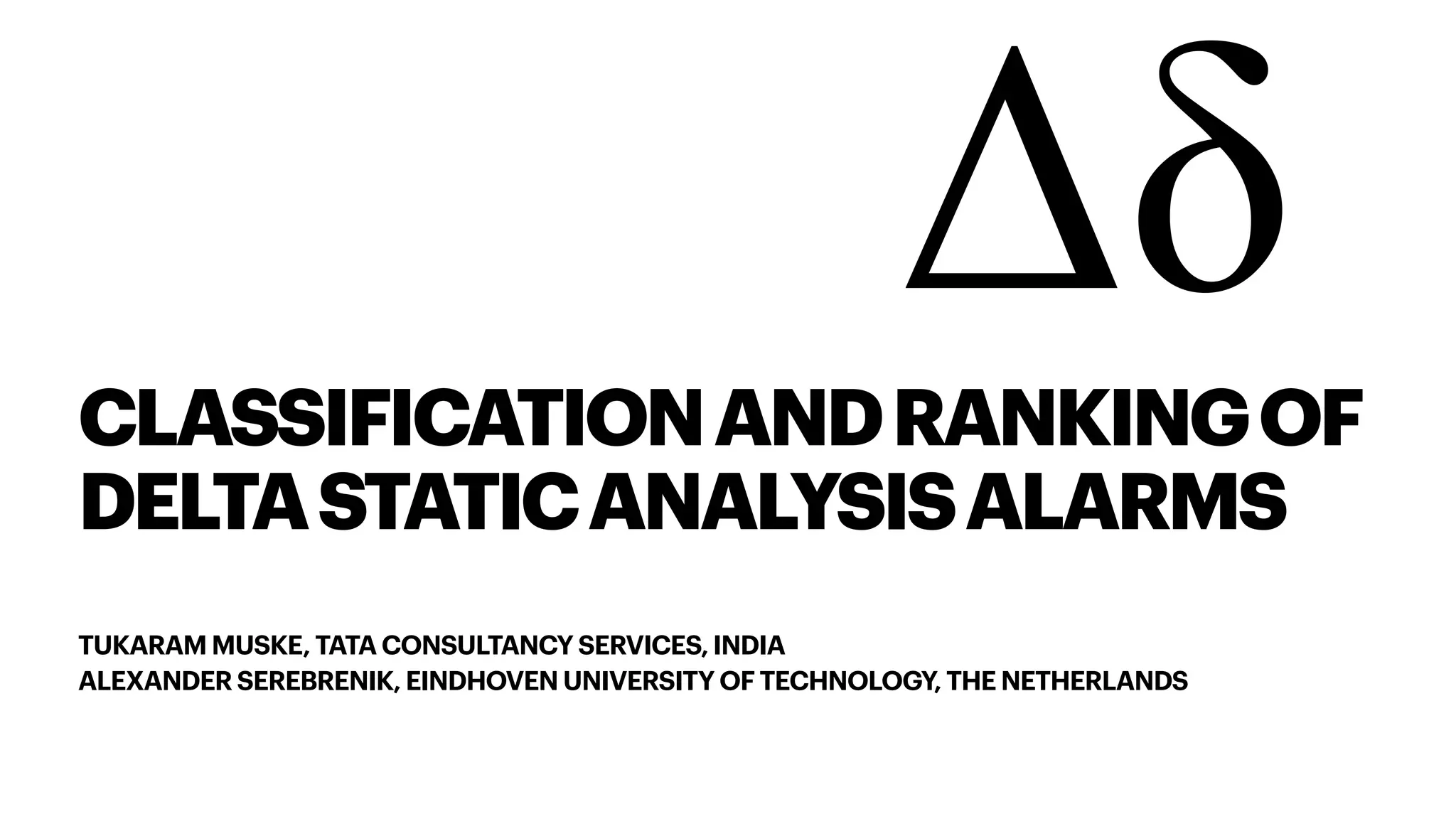 Classification and Ranking of Delta Static Analysis Alarms | PDF | Computer Software and ...
