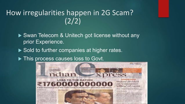 The 2G Scam | PPTX