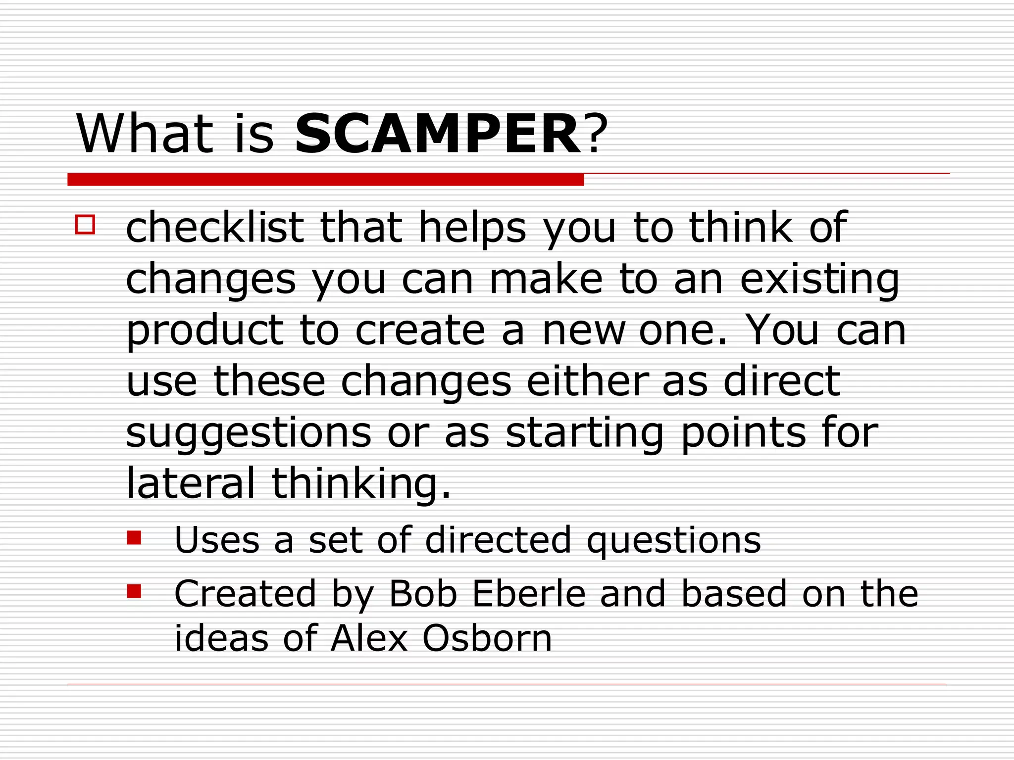 Scamper | PPT
