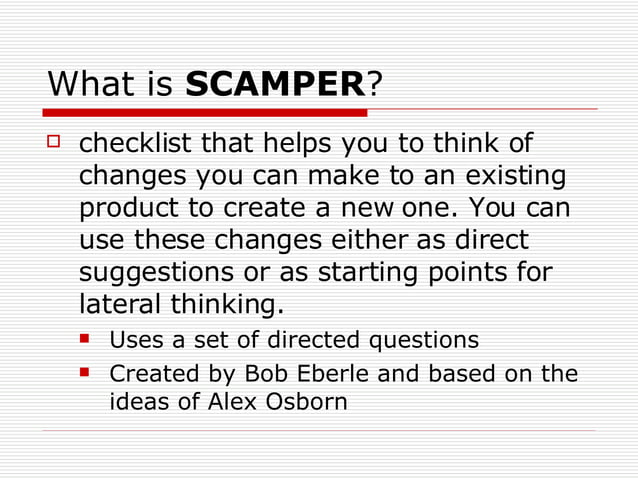 Scamper | PPT