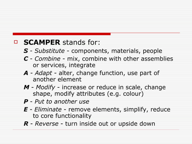 Scamper | PPT