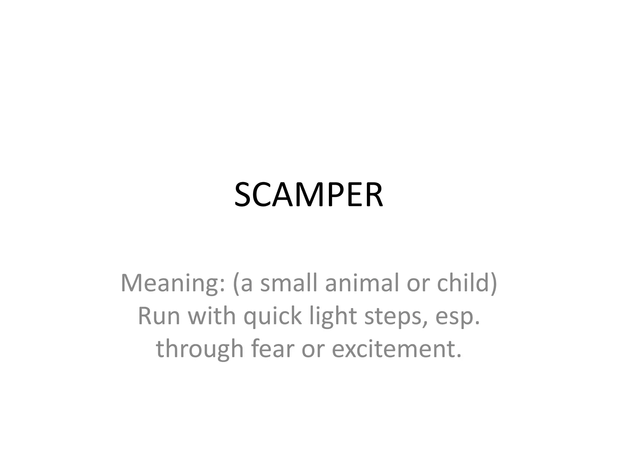 Scamper | PPTX