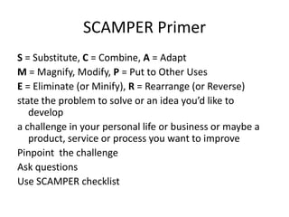 Scamper | PPTX