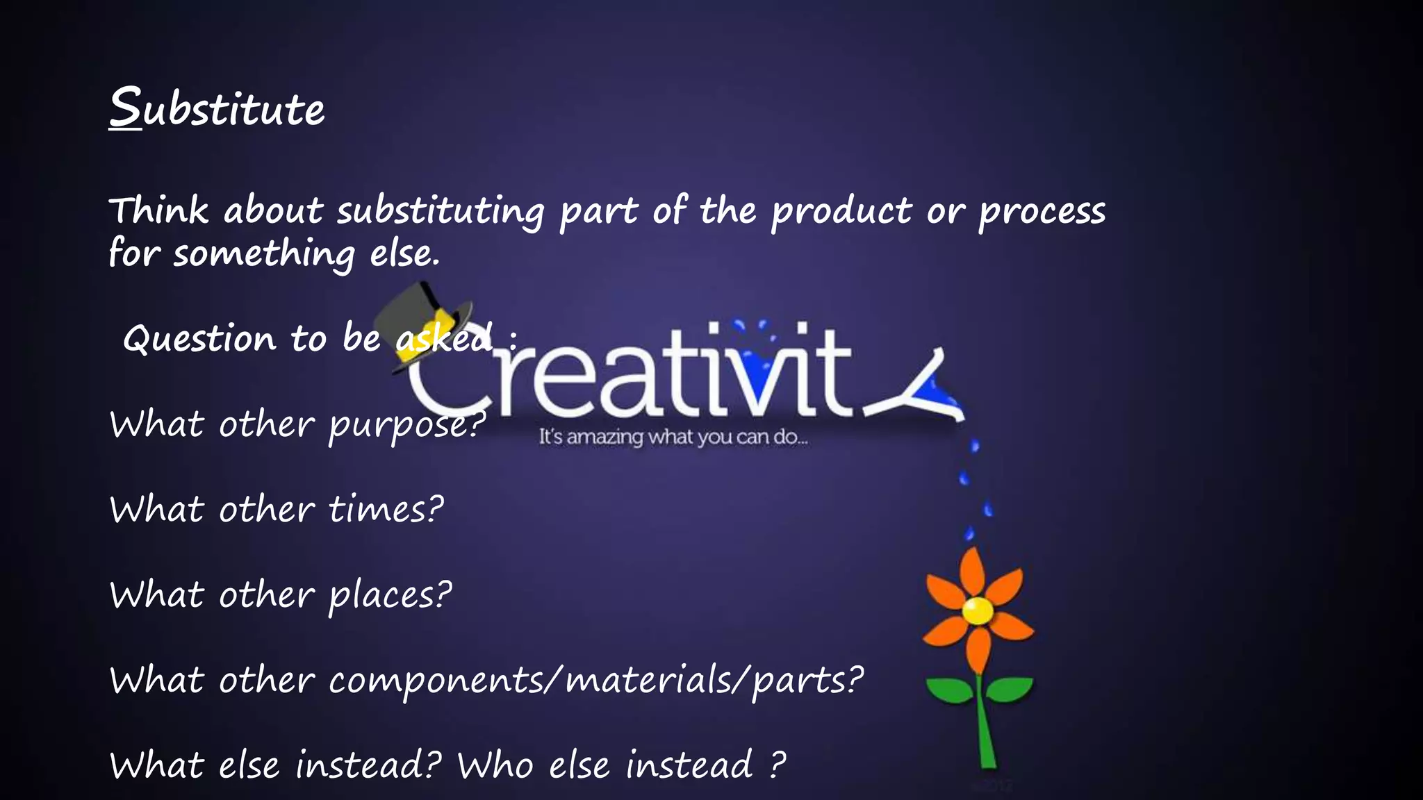 SCAMPER Technique of Creative Thinking | PPTX