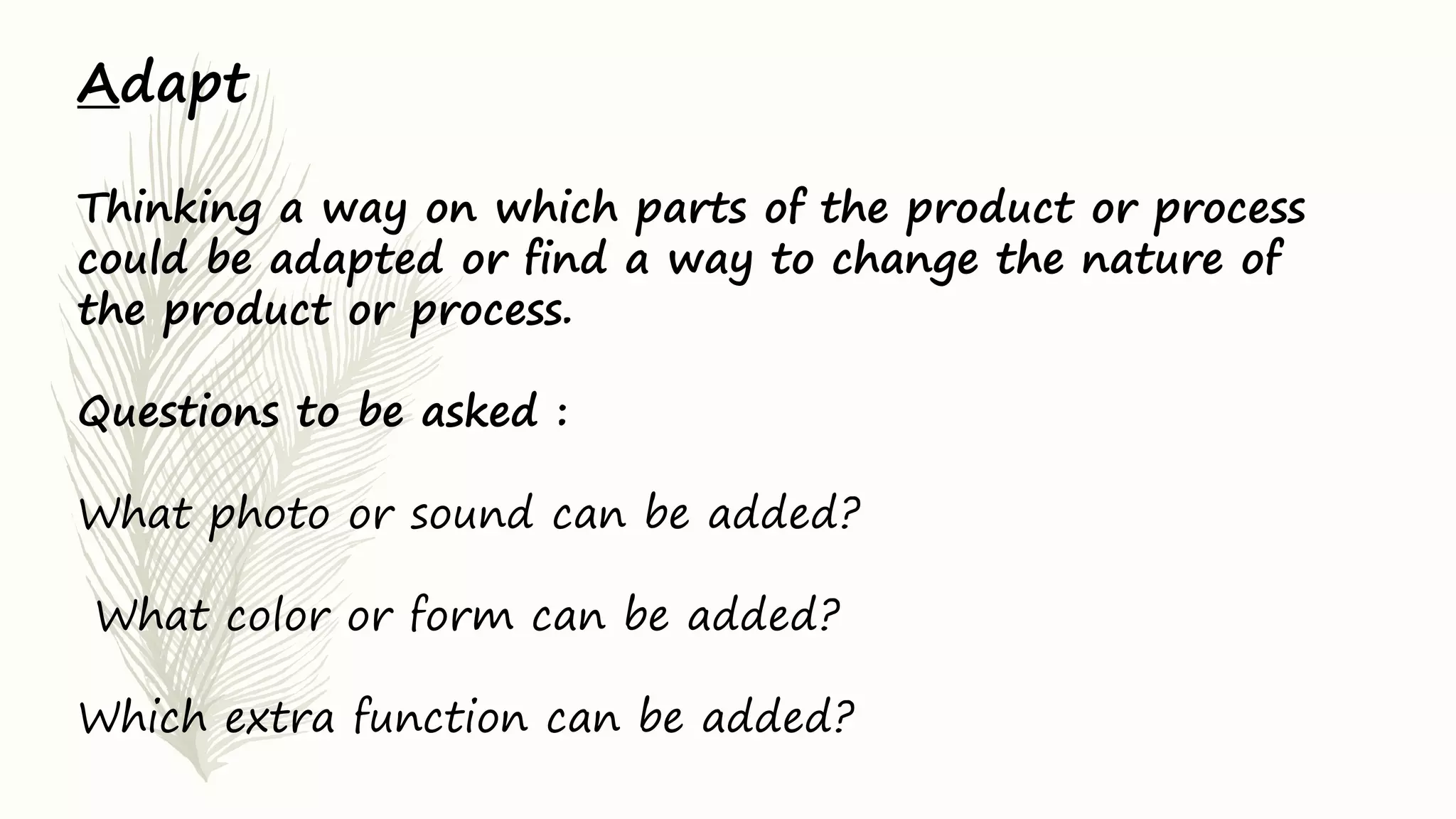 SCAMPER Technique of Creative Thinking | PPTX
