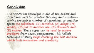 SCAMPER Technique of Creative Thinking | PPTX