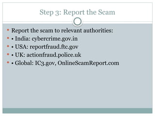 💸 How to Get Your Money Back After a Scam: A Step-by-Step Guide | PPTX