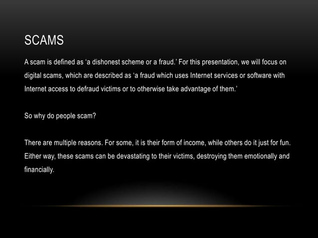 Scams | PPTX
