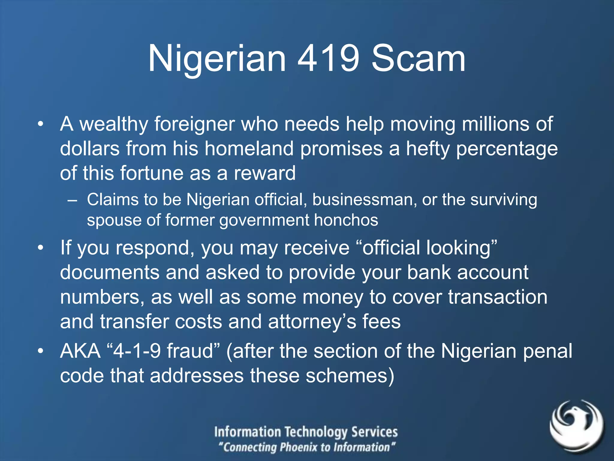 Scams and-fraud-presentation | PDF