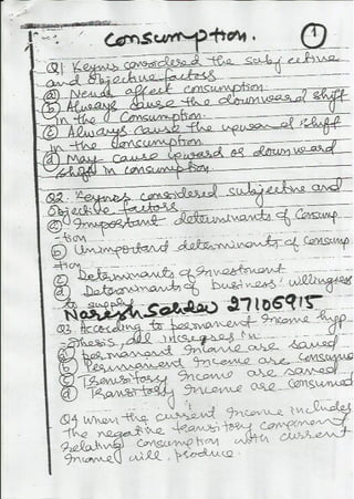 DELHI SCHOOL ECONOMICS HYDERABAD DSE ; CONUMPTION MACRO ANALYSIS ...